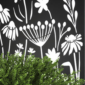 New from Esschert Design: This modern flower box with trellis, as ...