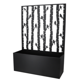 New from Esschert Design: This modern flower box with trellis, as ...